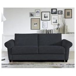 Schlafsofa Bali "ELISA Dauerschl&auml;fer in 140 und 160er Breite", grau (anthrazit), B:211cm, 100%PES, Sofas, Schlafsofa, 3 Matratzen-Qualit&auml;ten, wahlweise Ergoflex-Lattenrost