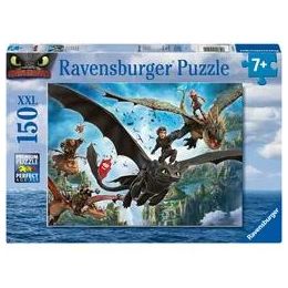 Puzzle Ravensburger "Dragons - Drachen und Helden", bunt, Puzzles, KinderB:49cm H:36cm, Pappe, Made in Germany, B:49cm H:36cm
