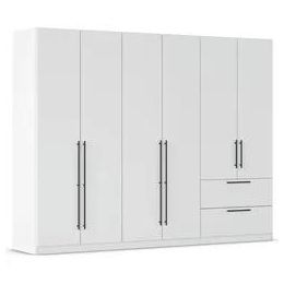 Kleiderschrank Rauch "Dreht&uuml;renschrank Schrank Garderobe W&auml;scheschrank Schlafzimmer AVOLA", wei&szlig; (alpinwei&szlig;), B:271cm H:210cm T:54cm, Holzwerkstoff, Schr&auml;nke, Kleiderschrank, mit hochwertigen Stangengriffen aus Metall in Schwarz MADE IN GERMANY
