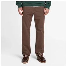 Chinohose Timberland "CLAREMONT Twill Chino Pant (Straigh", Herren, Gr. 31, L&auml;nge 32, braun (chocolate braun), Obermaterial: 97% Baumwolle, 3% Elasthan, Hosen Chinohose