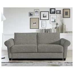 Schlafsofa Bali "ELISA Dauerschl&auml;fer in 140 und 160er Breite", grau, B:211cm, 100%PES, Sofas, Schlafsofa, komfortabler Ergoflex-Lattenrost