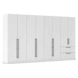 Kleiderschrank Rauch "Dreht&uuml;renschrank Schrank Garderobe W&auml;scheschrank Schlafzimmer AVOLA", wei&szlig; (alpinwei&szlig;), B:360cm H:210cm T:54cm, Holzwerkstoff, Schr&auml;nke, Kleiderschrank, mit hochwertigen Stangengriffen aus Metall in Schwarz MADE IN GERMANY