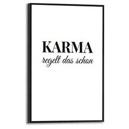 Poster Reinders "Karma", schwarz (farbe bild(er): schwarz, wei&szlig;), B:20cm H:30cm T:1,6cm, MDF, Bilder, Poster