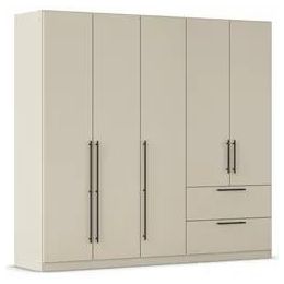 Kleiderschrank Rauch "Dreht&uuml;renschrank Schrank Garderobe W&auml;scheschrank Schlafzimmer AVOLA", beige (champagner), B:226cm H:210cm T:54cm, Holzwerkstoff, Schr&auml;nke, Kleiderschrank, mit hochwertigen Stangengriffen aus Metall in Schwarz MADE IN GERMANY
