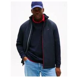 Tommy Hilfiger Big & Tall Outdoorjacke "BT-MIX MEDIA HARRINGTON-B", Herren, Gr. 3XL, blau (desert sky), Web, Obermaterial: 72% Baumwolle, 28% Polyester, TOMMY HILFIGER BIG & TALL, unifarben, regular fit normal, Rundhals, eingesetzt gerader Abschluss, Jacken Outdoorjacke, Kapuzenjacke Freizeitjacke &Uuml;bergangsjacke Funktionsjacke Gro&szlig;e Gr&ouml;&szlig;en