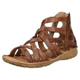 Schaftsandalette Josef Seibel "Josef Seibel Sandalen Leder", Damen, Gr. 36, braun, Leder, Schuhe