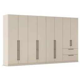 Kleiderschrank Rauch "Dreht&uuml;renschrank Schrank Garderobe W&auml;scheschrank Schlafzimmer AVOLA", beige (beige (champagner)), B:360cm H:210cm T:54cm, Holzwerkstoff, Schr&auml;nke, Kleiderschrank, mit hochwertigen Stangengriffen aus Metall in Schwarz MADE IN GERMANY
