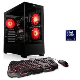CSL Gaming-PC "AeroVision V24329", schwarz, Microsoft Windows 11 Home (64 Bit), 16 GB RAM 500 GB SSD, Desktop-PCs