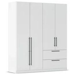 Kleiderschrank Rauch "Dreht&uuml;renschrank Schrank Garderobe W&auml;scheschrank Schlafzimmer AVOLA", wei&szlig; (alpinwei&szlig;), B:181cm H:210cm T:54cm, Holzwerkstoff, Schr&auml;nke, Kleiderschrank, mit hochwertigen Stangengriffen aus Metall in Schwarz MADE IN GERMANY