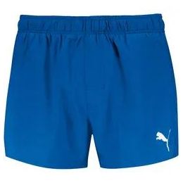 Badeshorts Puma "Puma SWIM MEN SHORT SHORTS 1P", Herren, Gr. L, N-Gr, blau (vivid blau), Web, Obermaterial: 100% Polyester, Badehosen Badeshorts, mit Seitentaschen