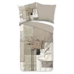 Wendebettw&auml;sche "Claires", beige (sand), B/L: 135cm x 200cm, 1 Stk., 1 Stk., Microfaser, B/L: 80cm x 80cm, 2 Stk., Microfaser, Obermaterial: 100% Polyester, PURE LUXURY COLLECTION, Bettw&auml;sche, Wendebettw&auml;sche, Mikrofaser, Pflegeleicht, Rei&szlig;verschluss, Wendeoptik, Abstrakt, Sand