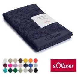 G&auml;stehandtuch s.Oliver "s.Oliver, Premium Qualit&auml;t, 600 gr/m2, auch als Sets erh&auml;ltlich", blau (marineblau), B:30cm L:50cm, Walkfrottier, Obermaterial: 100% Baumwolle, Handt&uuml;cher, gro&szlig;e Farbauswahl, auch als Duschtuch, Waschhandschuh, Handtuch