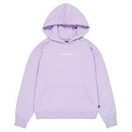 Hoodie Alpha Industries "Studio Edition Backprint Hoodie W", Damen, Gr. L, lila (pale violet), Obermaterial: 80% Baumwolle, 20% Polyester, loose fit, Sweatshirts Hoodie