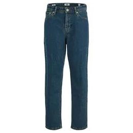 Jack & Jones Relax-fit-Jeans JACK & JONES JUNIOR "JJICHRIS JJORIGINAL SQ 061 JNR", Kinder, Gr. 134, N-Gr, blau (blau denim), Denim/Jeans, Obermaterial: 100% Baumwolle, unifarben, relaxed fit kn&ouml;chellang, Jeans