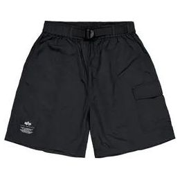 Shorts Alpha Industries "Nylon Cargo Short", Herren, Gr. M, Normalgr&ouml;&szlig;en, schwarz, Obermaterial: 100% Nylon, Hosen Shorts