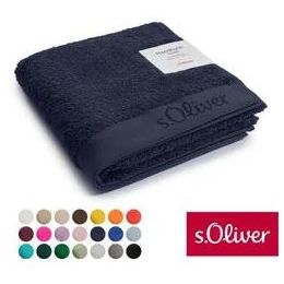 Handtuch s.Oliver "s.Oliver, Premium Qualit&auml;t, 600 gr/m2, auch als Sets erh&auml;ltlich", blau (marineblau), B:50cm L:100cm, Walkfrottier, Obermaterial: 100% Baumwolle, Handt&uuml;cher, gro&szlig;e Farbauswahl, auch als Duschtuch, Waschhandschuh, G&auml;stetuch