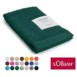 G&auml;stehandtuch s.Oliver "s.Oliver, Premium Qualit&auml;t, 600 gr/m2, auch als Sets erh&auml;ltlich", gr&uuml;n (flaschengr&uuml;n), B:30cm L:50cm, Walkfrottier, Obermaterial: 100% Baumwolle, Handt&uuml;cher, gro&szlig;e Farbauswahl, auch als Duschtuch, Waschhandschuh, Handtuch