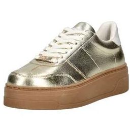 Plateausneaker Steve Madden "Steve Madden Sneaker Lederimitat", Damen, Gr. 37, gold, Lederimitat, Schuhe Plateausneaker