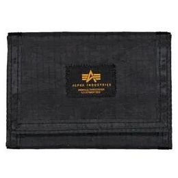 Geldb&ouml;rse Alpha Industries "Combat Label Wallet", Damen, schwarz, Obermaterial: 50% Nylon, 50% Polyester, Futter: 100% Nylon, Kleinlederwaren