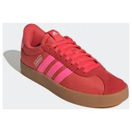 Sneaker Adidas SPORTSWEAR "VL COURT 3.0", Damen, Gr. 38, wei&szlig; (semi lucid rot, lucid pink, core wei&szlig;), Leder, Textil, Schuhe Sneaker, Design auf den Spuren des Adidas Samba