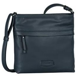 Umh&auml;ngetasche Gabor "Faye", Damen, Gr. B/H/T: 23cm x 22,5cm x 4,5cm, blau, Lederimitat, clean, gepflegt, unifarben, Taschen Umh&auml;ngetasche, Damen Schultertasche mit Logopr&auml;gung