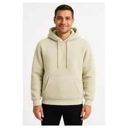 Only & Sons Sweatshirt ONLY & SONS "ONSEMILIO REG TEDDY HOODIE SWEAT VD", Herren, Gr. XXL, beige (silber lining), angeraute Sweatware, Obermaterial: 100% Polyester, unifarben, regular fit normal, Rippb&uuml;ndchen, Sweatshirts Sweatshirt