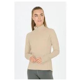 Funktionsshirt Endurance "Canna", Herren, Gr. 34, beige, 80% Polyester, 20% Elasthan, unifarben, normal, hoch geschlossener Ausschnitt, Shirts Funktionsshirt, mit cleveren Daumen&ouml;ffnungen