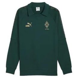 Trainingsjacke Puma "Borussia M&ouml;nchengladbach KING Drill Top Herren", Herren, Gr. M, schwarz myrtle gold gr&uuml;n, Obermaterial: 68% Baumwolle, 32% Polyester. Rippe: 97% Baumwolle, 3% Elasthan. Besatz: 100% Polyester, Jacken Trainingsjacke