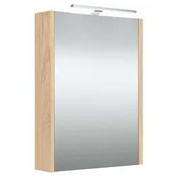 Spiegelschrank Welltime "Scandic", helle eiche, B:48,2cm H:65cm T:12cm, FSC-zertifizierter Holzwerkstoff, Schr&auml;nke, Spiegelschrank, verspiegelt, mit Soft-Close-Funktion, verschiedene Breiten, FSC