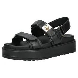 Plateausandaletten Steve Madden "Steve Madden Sandalen Leder", Damen, Gr. 40, schwarz, Leder, Schuhe
