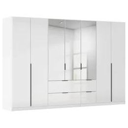 Dreht&uuml;renschrank OTTO HOME "Kleiderschrank Schrank Garderobe AGORDO mit Dekor- oder Hochglanzfront", wei&szlig; (alpinwei&szlig;, hochglanz wei&szlig;), B:315cm H:210cm T:54cm, Holzwerkstoff, Schr&auml;nke, Dreht&uuml;renschrank, mit Au&szlig;enschubk&auml;sten, in 7 Breiten und 2 H&ouml;hen MADE IN GERMANY