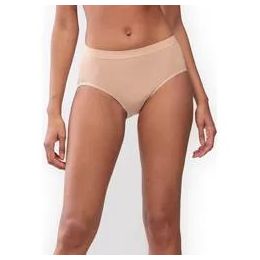 Taillenslip Mey "SERIE EMOTION", Damen, Gr. 46, beige (cream tan), Feinripp, Obermaterial: 50% Viskose, 46% Polyamid, 4% Elasthan, k&ouml;rpernah, Unterhosen Taillenslip, Ohne auftragende Seitenn&auml;hte