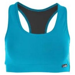 Sport-Bustier WINSHAPE "WVR1", Damen, Gr. L, Normalgr&ouml;&szlig;en, blau (t&uuml;rkis), Obermaterial: 90% Baumwolle, 10% Elasthan, BHs Sport Bustiers