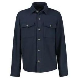 Langarmhemd Lerros "&Uuml;bergr&ouml;ssen-Hemdjacke in Wolloptik", Herren, Gr. 5XL, extraweit, classic navy, 100% Polyester, Hemden