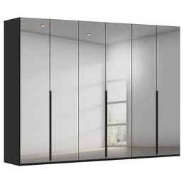 Kleiderschrank "Schrank Garderobe Ankleide Schlafzimmer Flur SERINA Eyecatcher", schwarz (schwarz, grauspiegel), B:301cm H:223cm T:61cm, Holzwerkstoff, LeGer Home by Lena Gercke, Schr&auml;nke, Kleiderschrank, in 6 Breiten, 3 Ausf&uuml;hrungen und mit Front Glas oder Dekor MADE IN GERMANY
