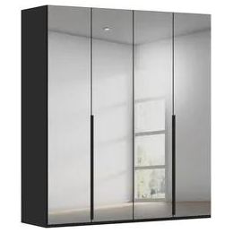 Kleiderschrank "Schrank Garderobe Ankleide Schlafzimmer Flur SERINA Eyecatcher", schwarz, grauspiegel, B:201cm H:223cm T:61cm, Holzwerkstoff, LeGer Home by Lena Gercke, Schr&auml;nke, Kleiderschrank, in 6 Breiten, 3 Ausf&uuml;hrungen und mit Front Glas oder Dekor MADE IN GERMANY