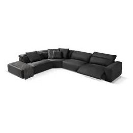 Ecksofa Egoitaliano "Beverly, extravangantes Designsofa mit erstklassigem Sitzkomfort", schwarz, B:378cm H:95cm T:282cm, Leder &raquo;BULL&laquo; (echtes Rindsleder). Geschliffenes, pigmentiertes und behandeltes Rindsleder mit einer Dicke von 1, 3-1, 5 mm. Dieses Leder zeigt eine ziemlich weiche Hand mit einem halb undurchsichtigen Aussehen. Es handelt sich um ein gesch&uuml;tztes Leder. Eine leichte Deckschicht s