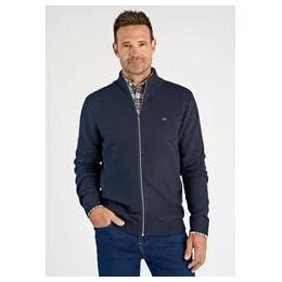 Strickjacke Bison "Cardigan Comfort Fit", Herren, Gr. XL, blau (navy), Obermaterial: 70% Baumwolle, 30% Polyester, unifarben, Strickjacken Strickjacke