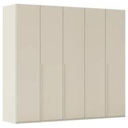 Kleiderschrank "Schrank Garderobe Ankleide Schlafzimmer Flur SERINA Eyecatcher", beige, beige mattglas (champagner), B:251cm H:223cm T:61cm, Holzwerkstoff, LeGer Home by Lena Gercke, Schr&auml;nke, Kleiderschrank, in 6 Breiten, 3 Ausf&uuml;hrungen und mit Front Glas oder Dekor MADE IN GERMANY