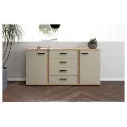 HBZ-MEBLE Sideboard HBZ "Kanada, BxHxT 170x84x40 cm", artisan eiche, kaschmir, B:170cm H:84cm T:40cm, Holzwerkstoff, Sideboards, Sideboard, Breite 170cm, Unterflurauszug, Melaminbeschichtung
