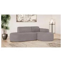 Ecksofa OTTO HOME "ADELLA Design-Sofa mit Recamiere rechts/links, 248/159/76 cm", beige (taupe), B:248cm H:76cm T:159cm, 100% Polyester, Sofas, Ecksofa, L-Form mit Wellenunterfederung, runde Form, auch in Cord