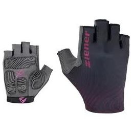 Fahrradhandschuhe Ziener "CLEM-Z", Gr. 6,5, schwarz (schwarz.light plum), Materialmix, Handschuhe