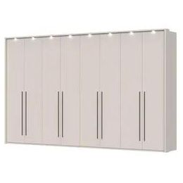 Dreht&uuml;renschrank OTTO HOME "Opera mit oder ohne Kranz inkl. LED-Bel.,B 227,272,317 oder 362 cm", cashmere, B:367cm H:226cm T:60cm, FSC-zertifizierter Holzwerkstoff, MDF, Schr&auml;nke, Dreht&uuml;renschrank, UV lackiert, Soft Close Funktion, H&ouml;henverstellbare F&uuml;&szlig;e