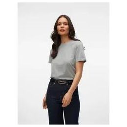 V&eacute;ro Moda Kurzarmshirt VERO MODA "VMPAULINA SS T-SHIRT GA JRS NOOS", Damen, Gr. XL, grau (light grau melange), Jersey, Obermaterial: 100% Baumwolle, unifarben, normal, Rundhals, Shirts, Baumwolle, regular fit