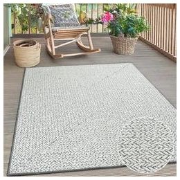 Teppich OTTO HOME "Matts Wende-Teppich in Strick-Optik auch f&uuml;r Balkon und Terrasse", grau, B:240cm H:5mm L:330cm, Polypropylen, Teppiche, Teppich, In- und Outdoor geeignet, Wetterfest & UV-best&auml;ndig