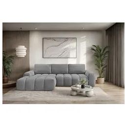 Ecksofa OTTO HOME "AZITA L-Form, 270 cm - OTTO. Verl&auml;ssliche Qualit&auml;t.", grau (anthrazit), B:270cm H:84cm T:166,5cm, 100% Polyester, Sofas, Ecksofa, wahlweise als Schlafsofa m. Bettkasten, Bubble-Optik, Topseller