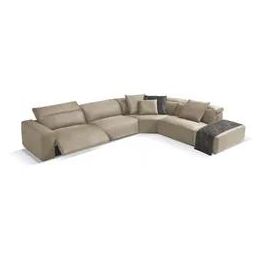 Ecksofa Egoitaliano "Beverly, extravangantes Designsofa mit erstklassigem Sitzkomfort", wei&szlig; (paper), B:378cm H:95cm T:282cm, Leder &raquo;BULL&laquo; (echtes Rindsleder). Geschliffenes, pigmentiertes und behandeltes Rindsleder mit einer Dicke von 1, 3-1, 5 mm. Dieses Leder zeigt eine ziemlich weiche Hand mit einem halb undurchsichtigen Aussehen. Es handelt sich um ein gesch&uuml;tztes Leder. Eine leichte Deckschi