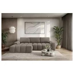 Ecksofa OTTO HOME "AZITA L-Form, 270 cm - OTTO. Verl&auml;ssliche Qualit&auml;t.", braun, B:270cm H:84cm T:166,5cm, 100% Polyester, Sofas, Ecksofa, wahlweise als Schlafsofa m. Bettkasten, Bubble-Optik, Topseller