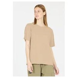 Kurzarmbluse WHISTLER "Caloot", Damen, Gr. 46, beige, 100% Baumwolle, bedruckt, normal, Rundhals, Blusen, aus angenehm weicher Qualit&auml;t