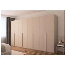 Kleiderschrank "Schrank Garderobe Ankleide Schlafzimmer Flur SERINA Eyecatcher", beige (beige (champagner)), B:401cm H:223cm T:61cm, Holzwerkstoff, LeGer Home by Lena Gercke, Schr&auml;nke, Kleiderschrank, in 6 Breiten, 3 Ausf&uuml;hrungen und mit Front Glas oder Dekor MADE IN GERMANY